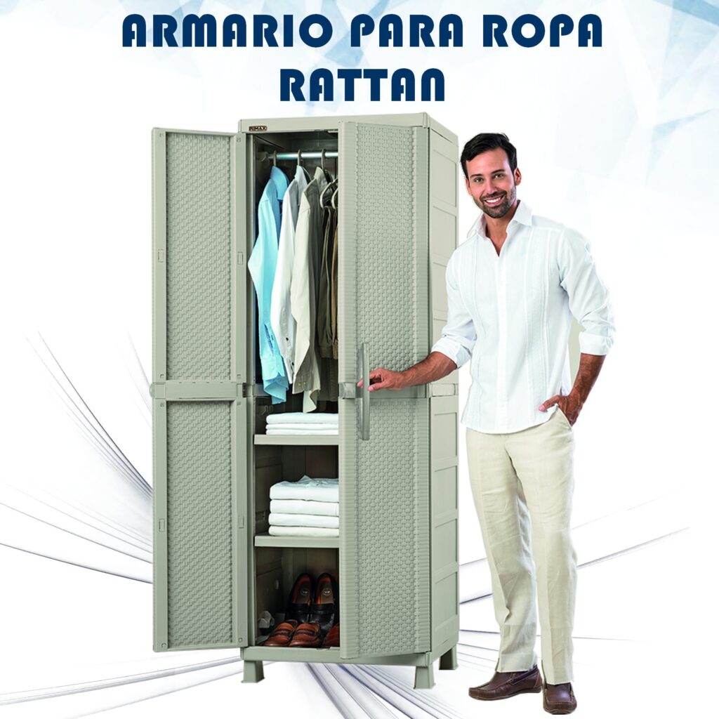 Armario Para Ropa Apariencia Rattan – Productos Plásticos