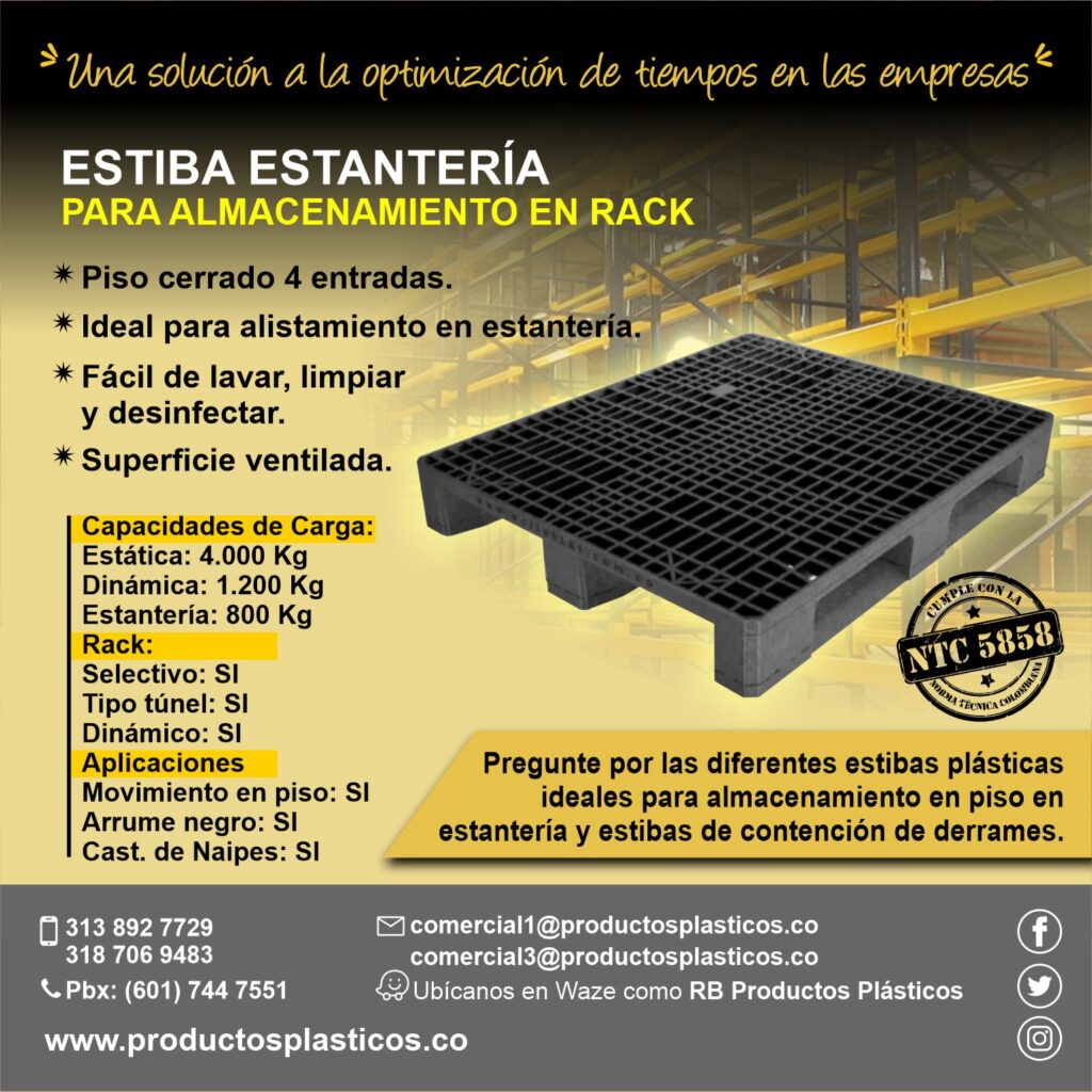 Estiba Estantería Para Amanacenamiento en Rack – Productos Plásticos
